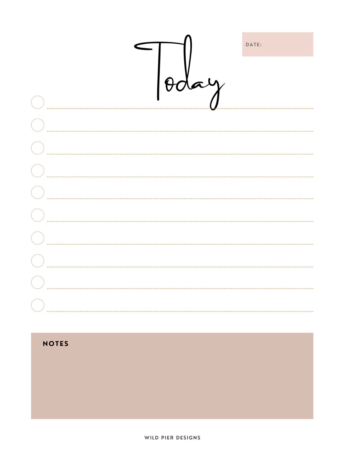 Wild Pier Designs Neutral Printable Planner - Etsy