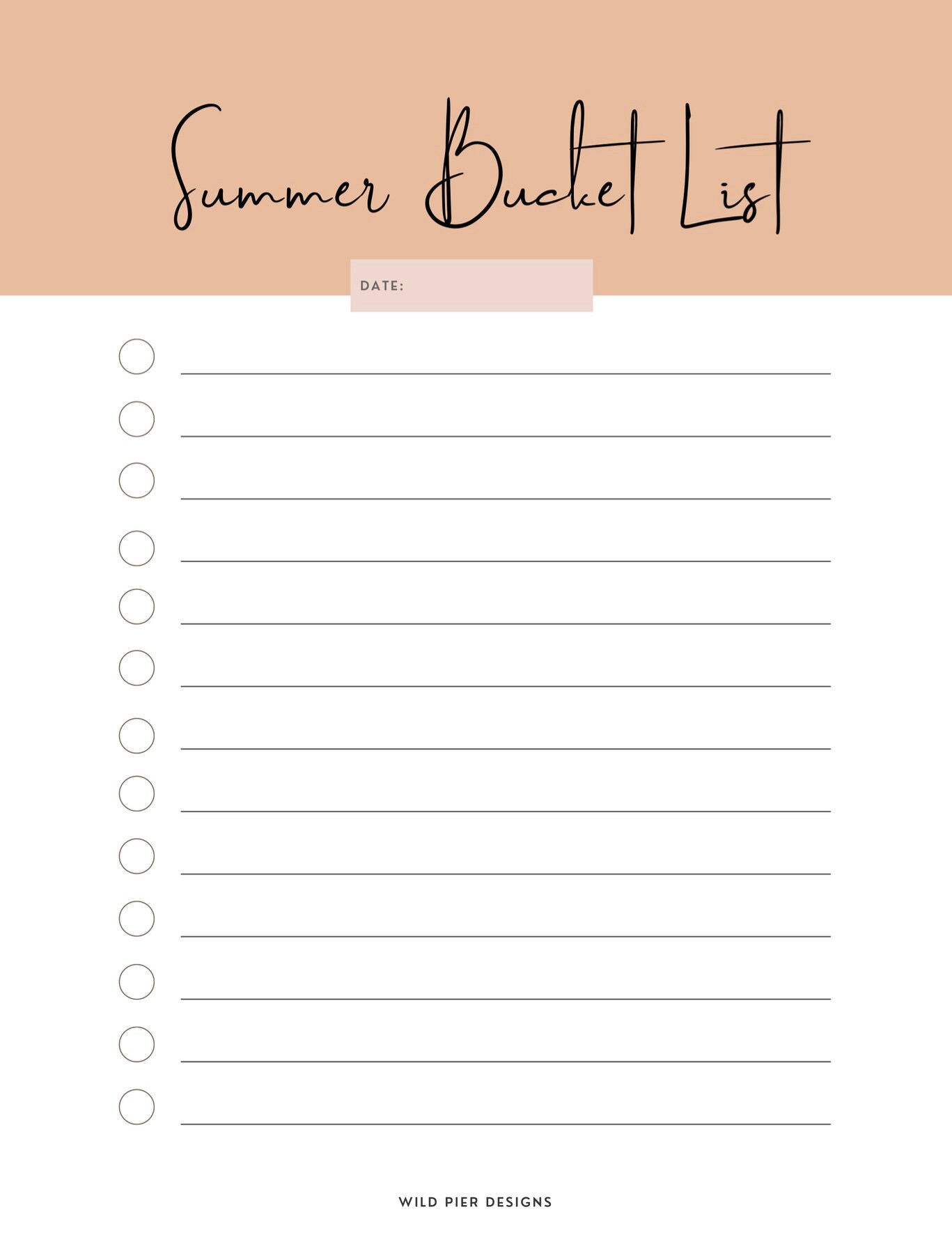 Wild Pier Designs Neutral Printable Planner - Etsy