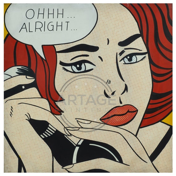 Ohhh...Alright... Roy Lichtenstein Pop Art Oil Painting on | Etsy
