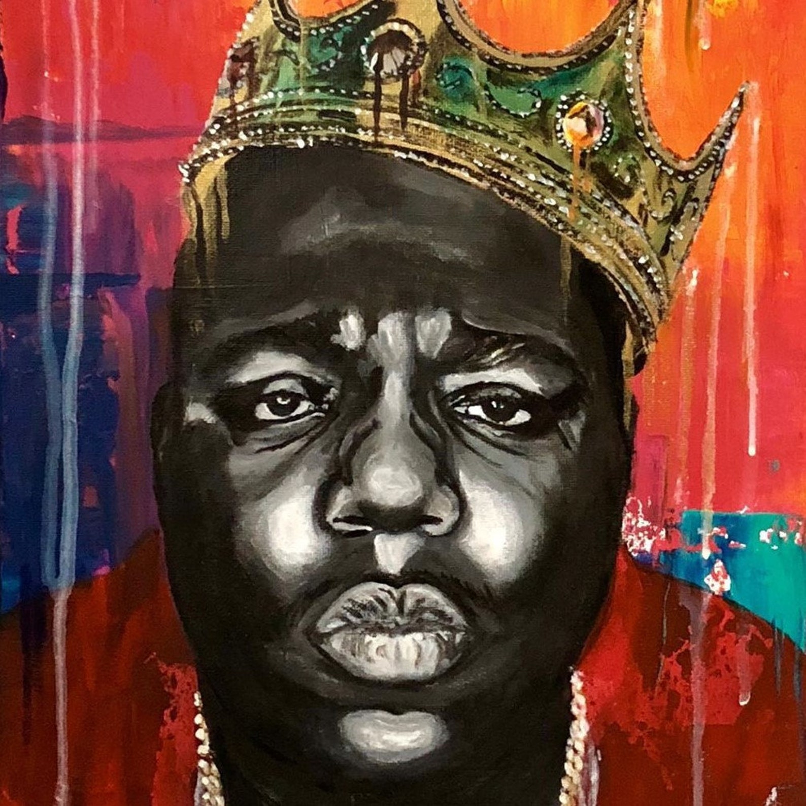 Oil Painting Notorious Big Fan Art 100% handmade Painting on | Etsy