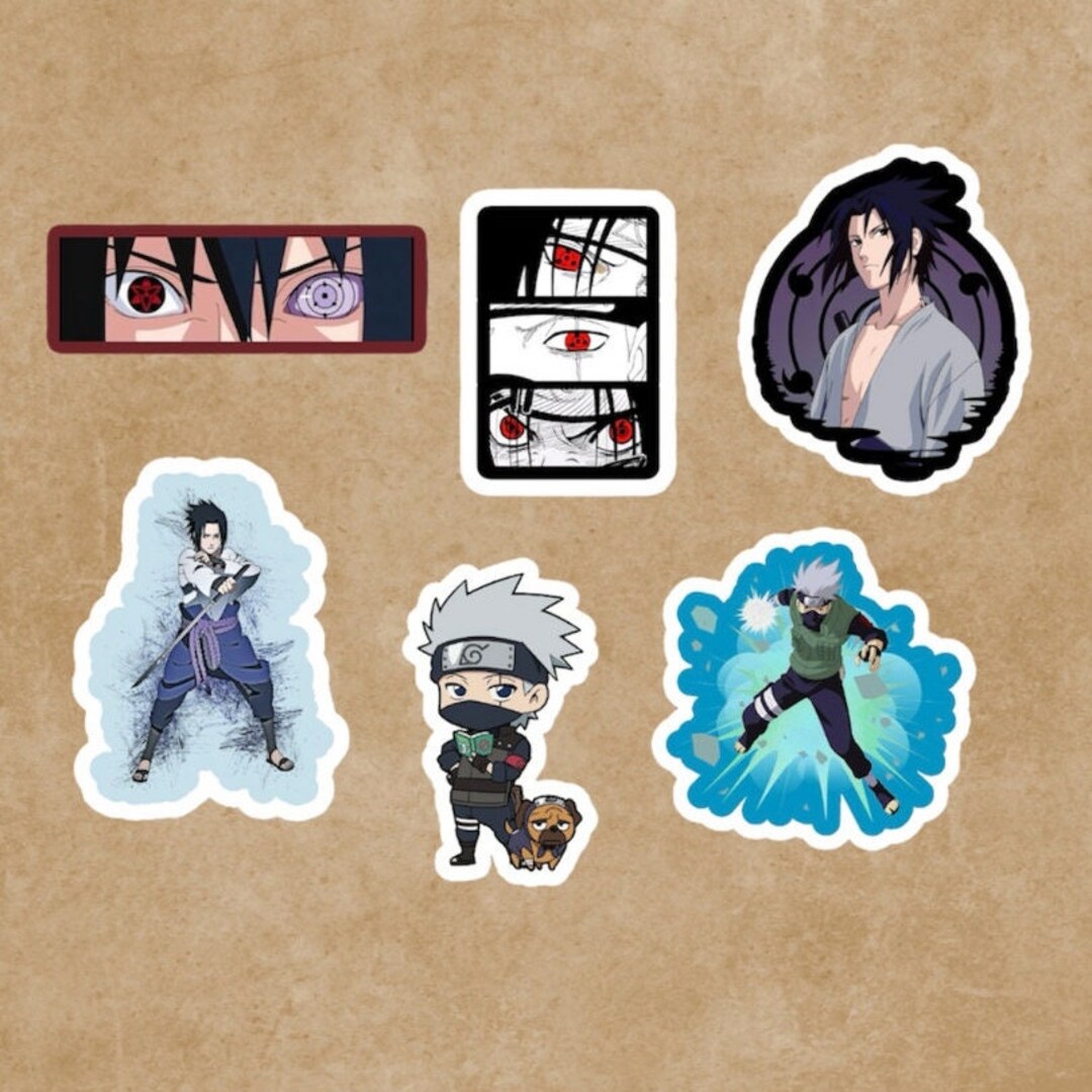 Sasuke & Kakashi Stickers Water Resistant Naruto Anime Perfect for ...