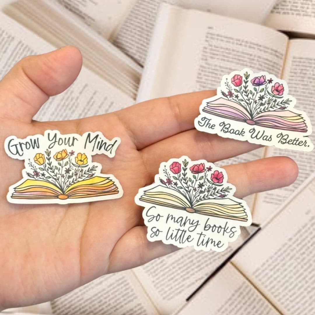 Cute Relatable Bookish Stickers Water Resistant Perfect for Planners ...