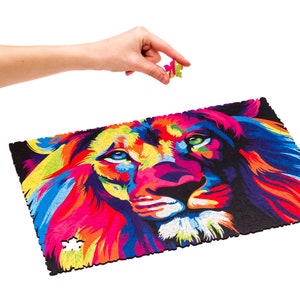 Wooden Puzzle Jigsaw Hologram Lion by Woosaic / Jigsaw Puzzle / Laser ...