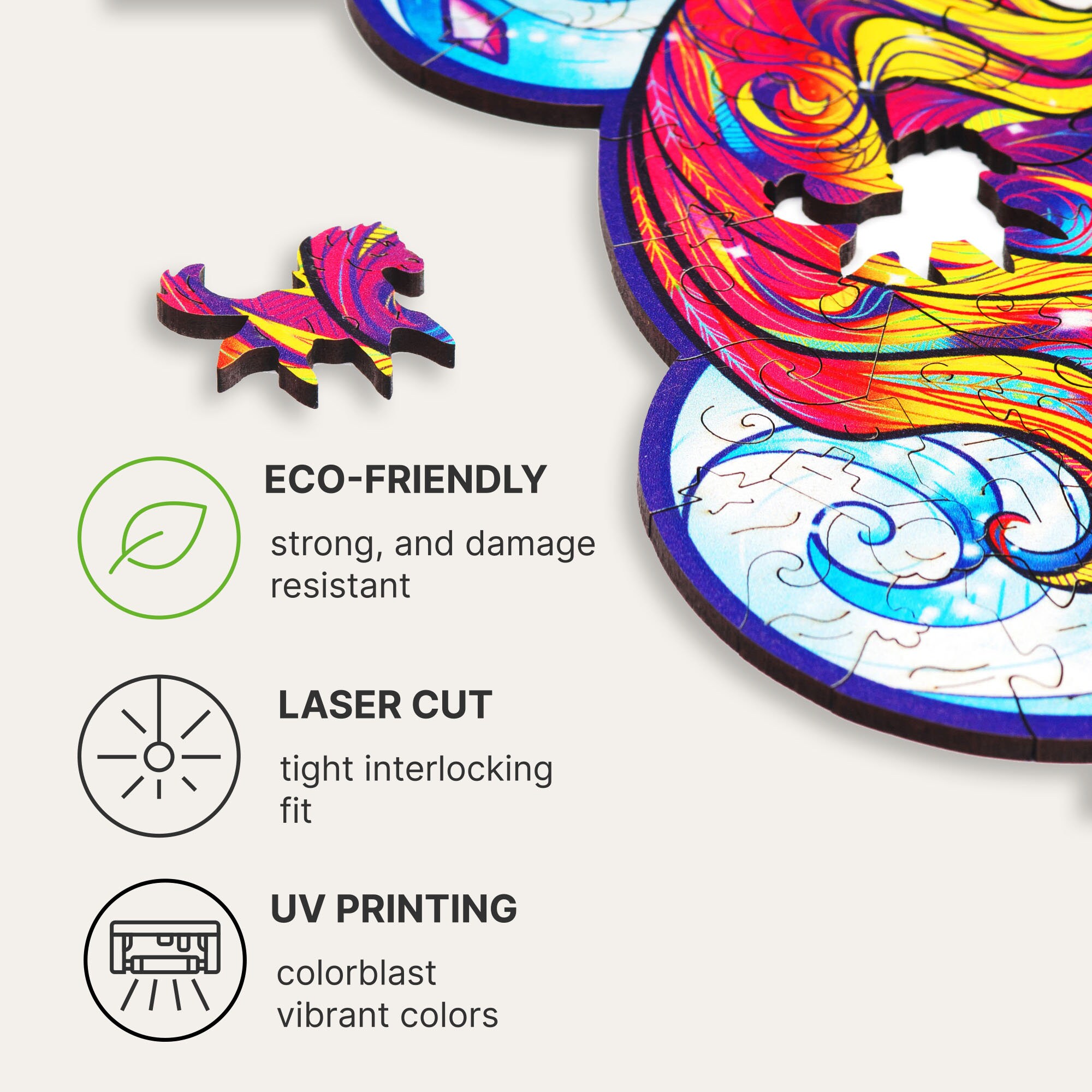 UNIDRAGON Animaux Puzzle en bois Inspirer Unicorn - Etsy Canada