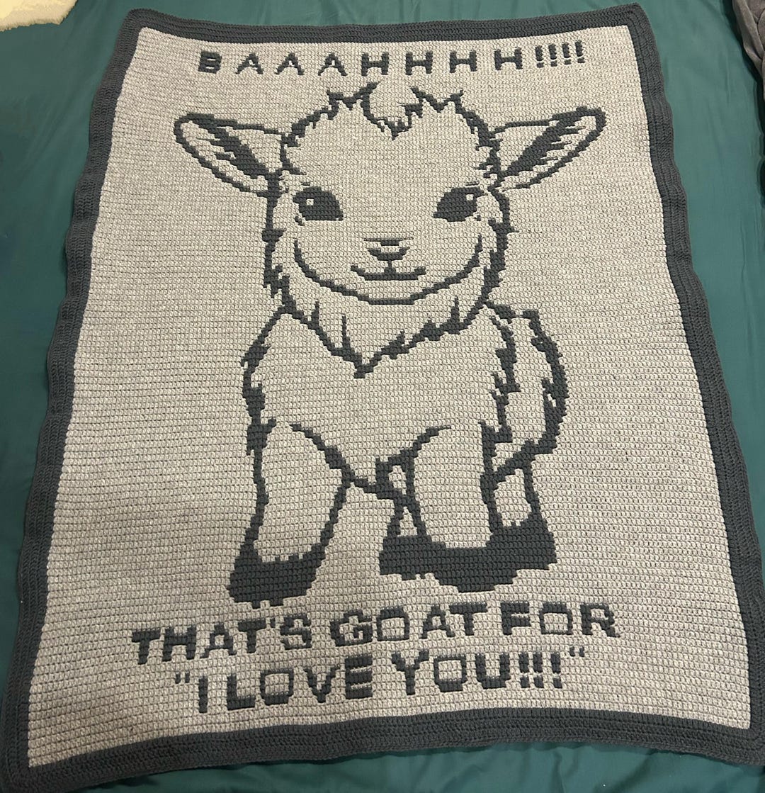 Baaahhhh! Goat Mosaic Crochet Blanket Pattern (reversible Mosaic and ...
