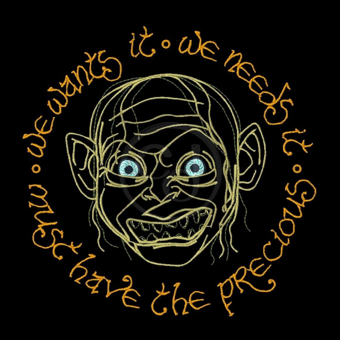 Middle Earth 25 - Smeagol Design - Etsy