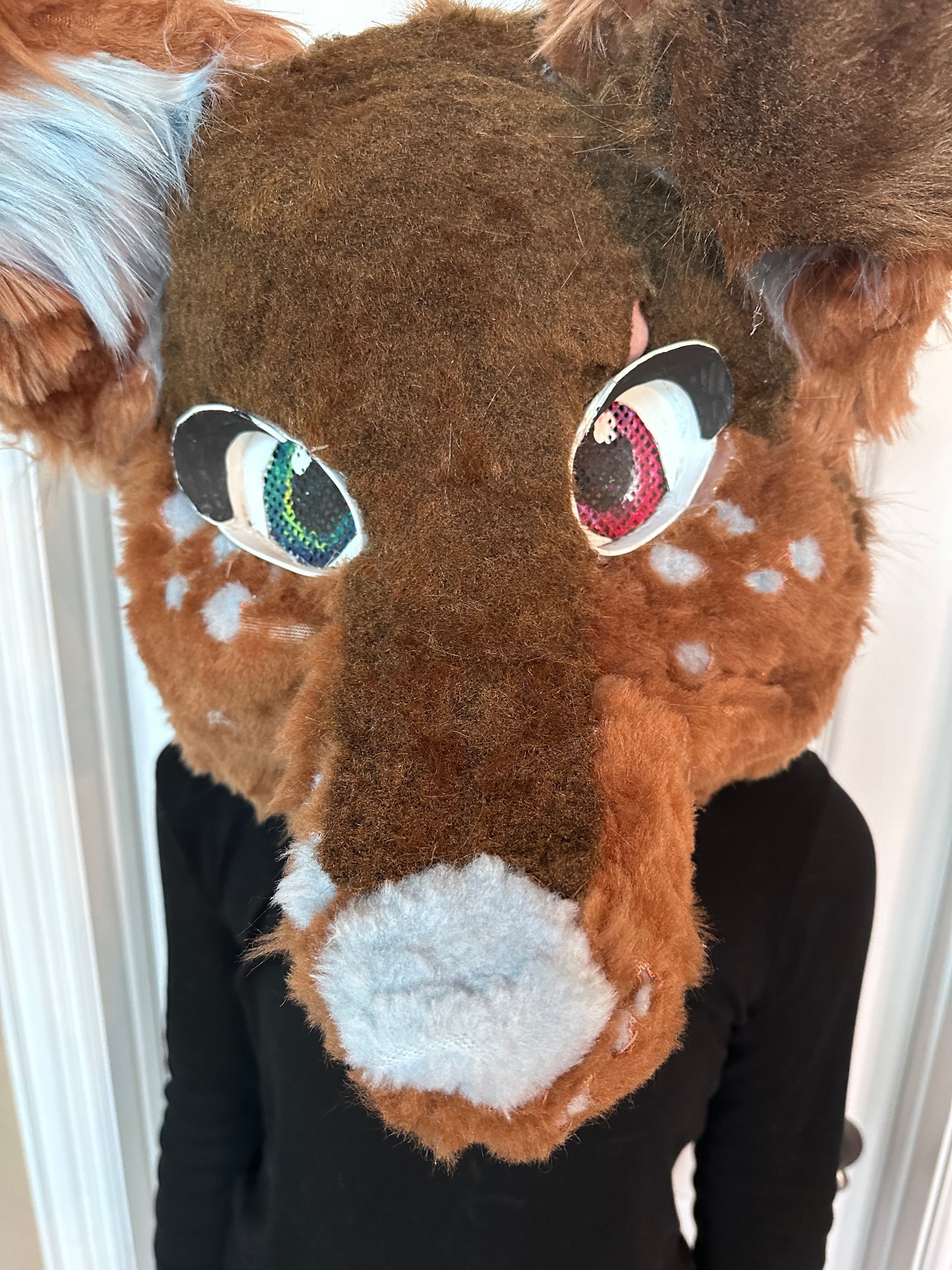 Brown and Blue Wolf Fursuit Head - Etsy