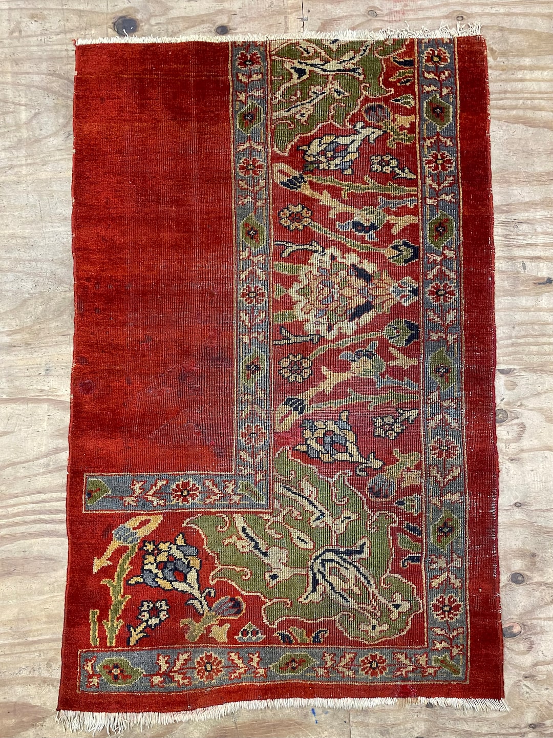 Antique Sultan Abad Hand Knotted Sampler Rug - Etsy