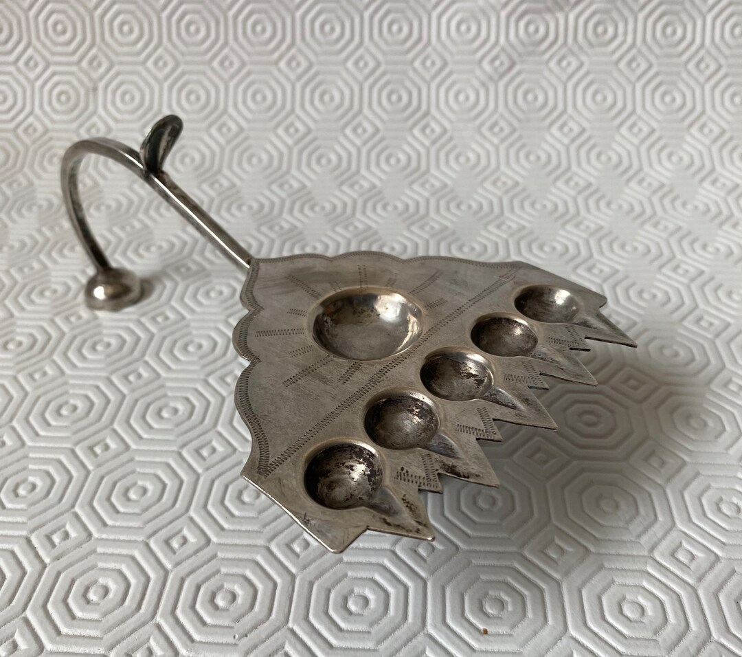 Antique Indian Pancharti Silver Plated Diya Oil Lamp - Etsy
