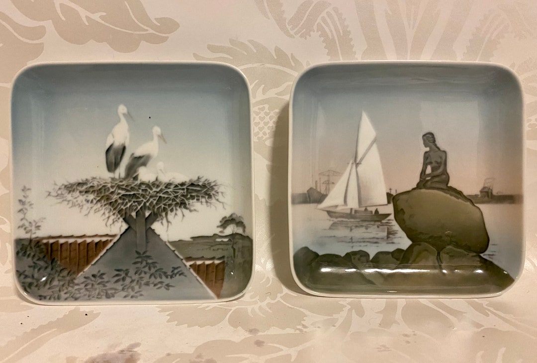 Two Vintage Danish Porcelain Pin Trays - Etsy