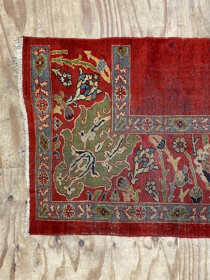 Antique Sultan Abad Hand Knotted Sampler Rug - Etsy