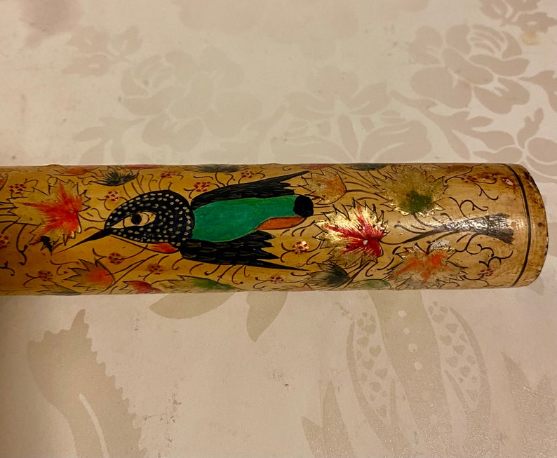 Antique Kashmir Paper Mache Manuscript Scroll Holder - Etsy