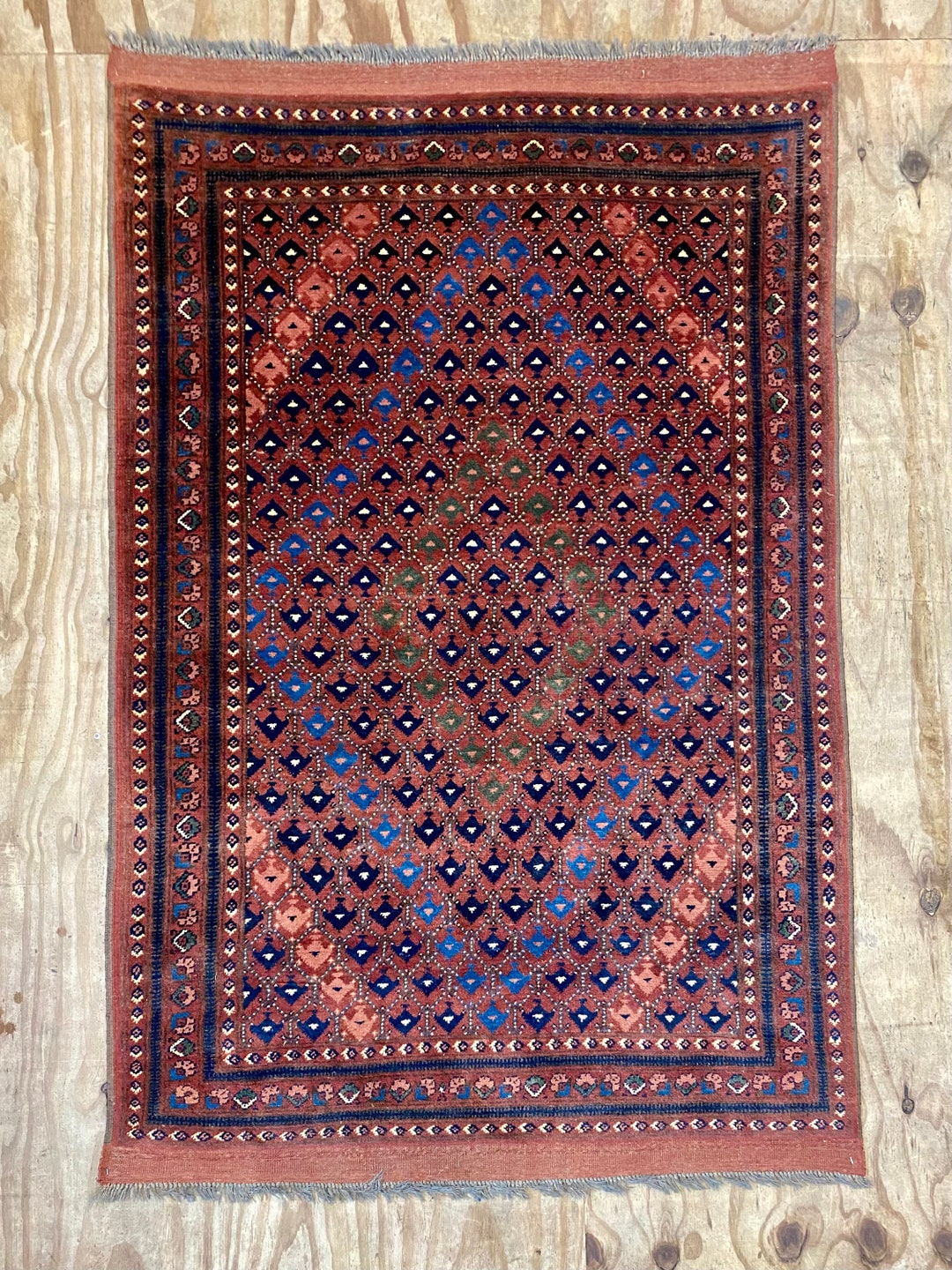 Vintage Beautiful Bashir Afghan Hand Woven Rug - Etsy