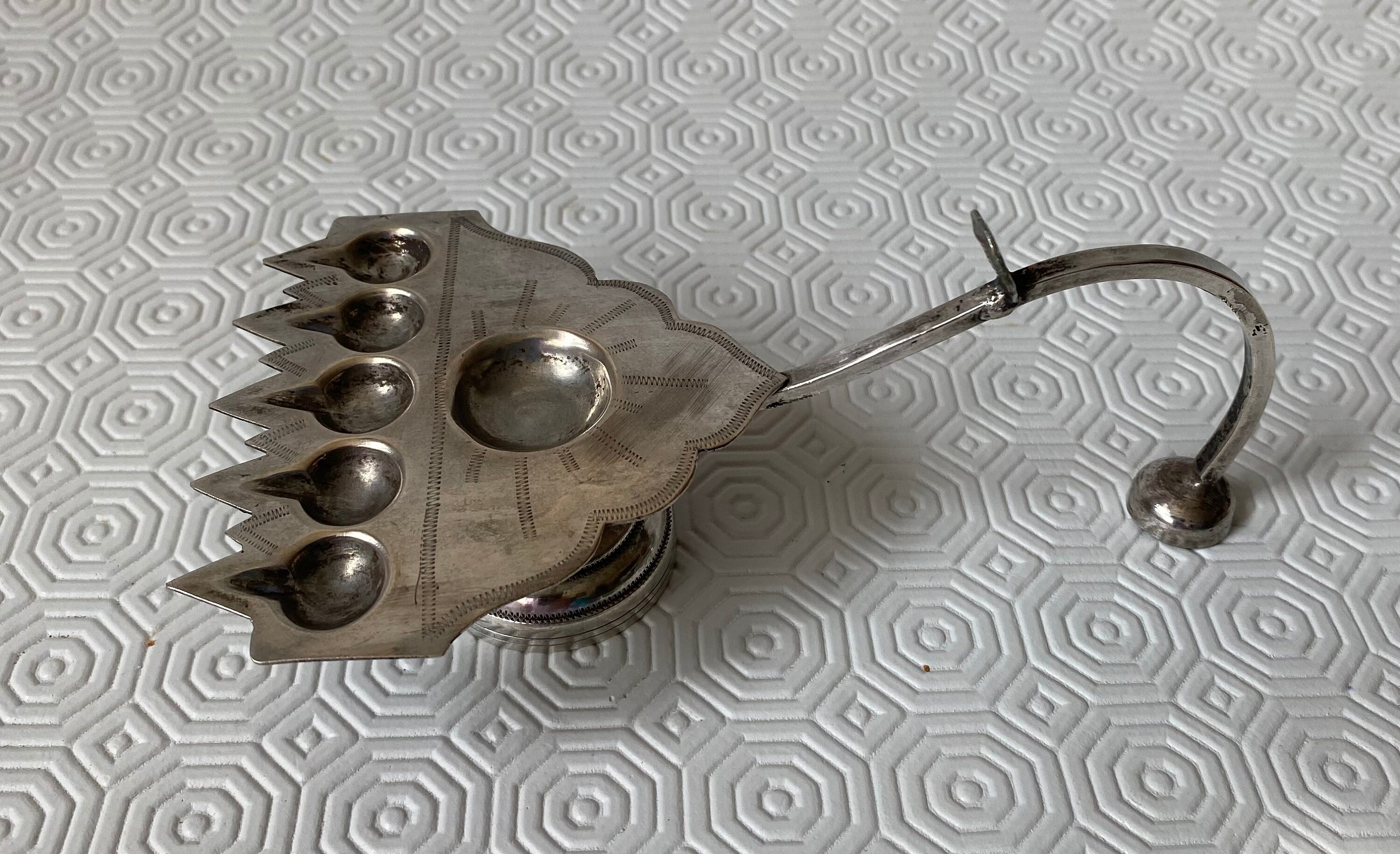 Antique Indian Pancharti Silver Plated Diya Oil Lamp - Etsy
