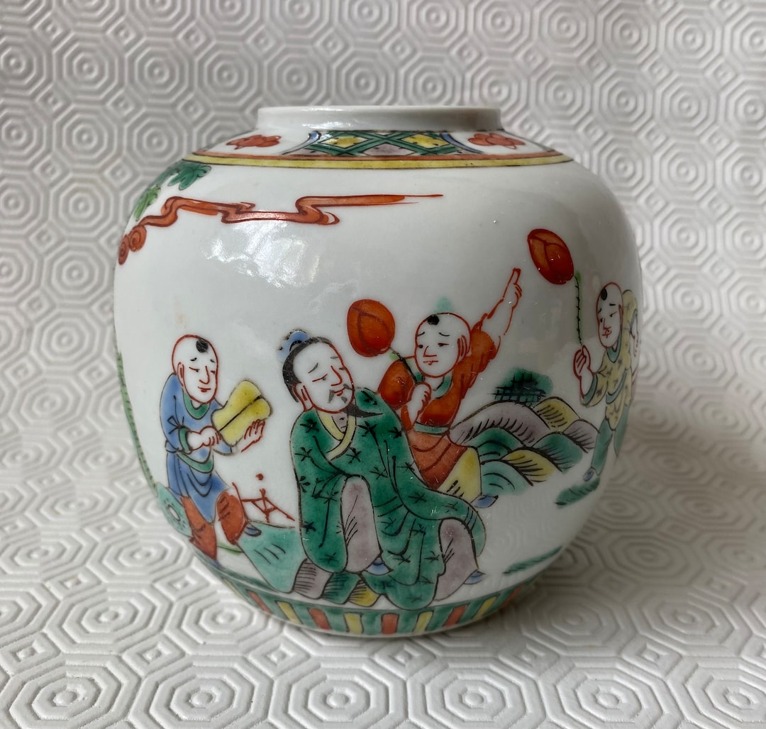 Antique Chinese Porcelain Pictorial Jinger Jar - Etsy UK