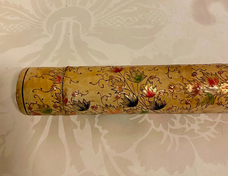 Antique Kashmir Paper Mache Manuscript Scroll Holder - Etsy