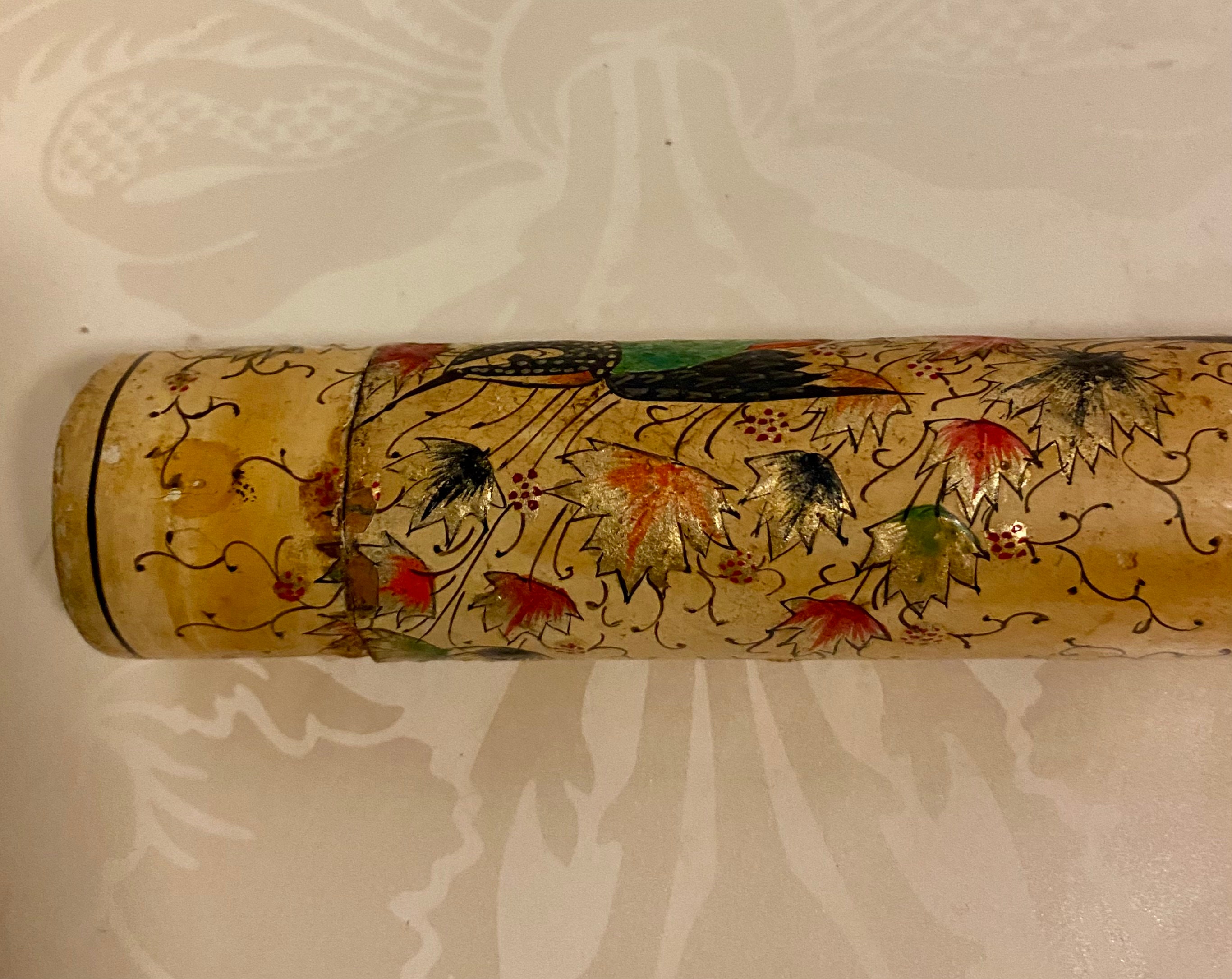 Antique Kashmir Paper Mache Manuscript Scroll Holder - Etsy