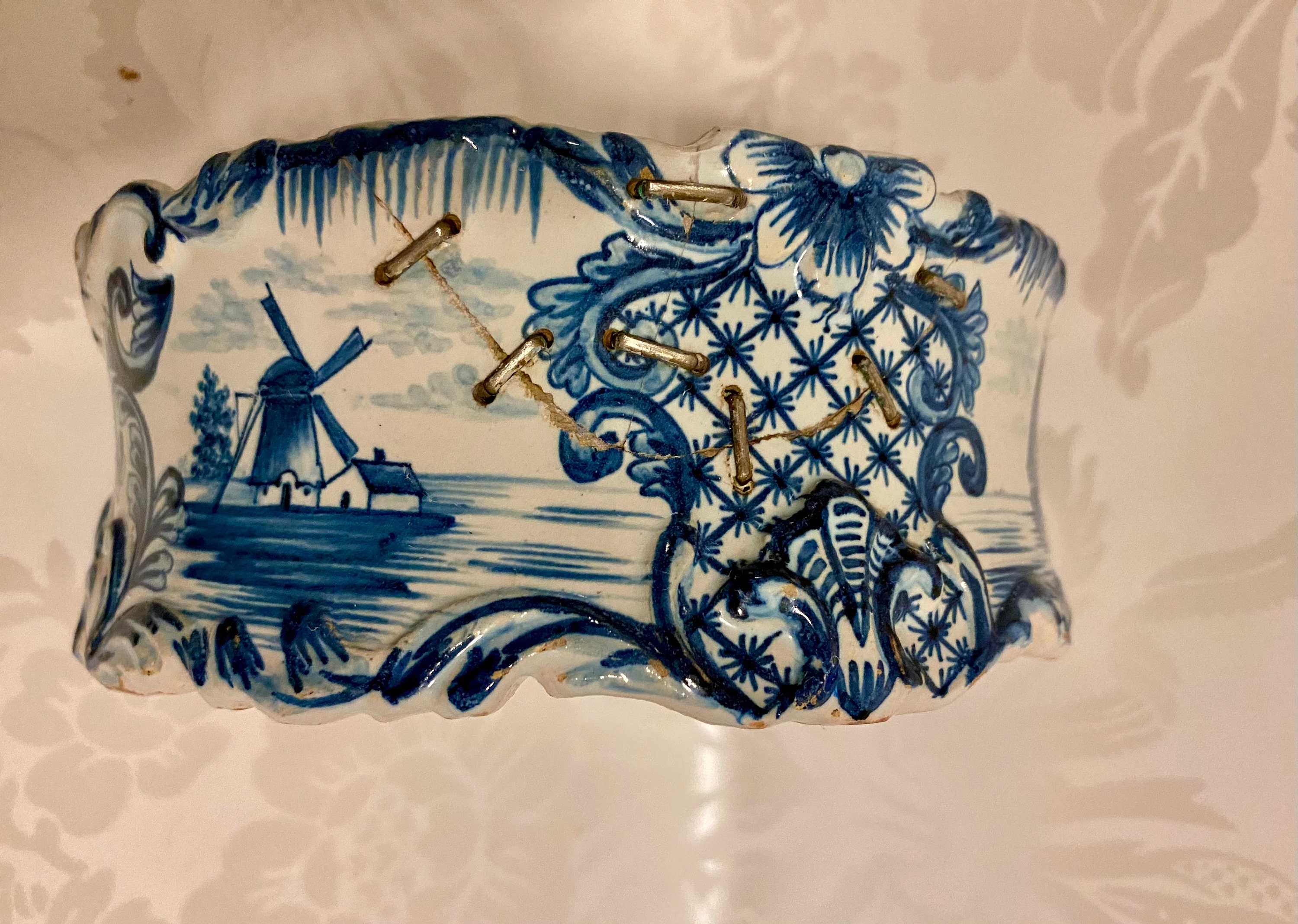 Antique Victorian Delft Pottery Bowl - Etsy