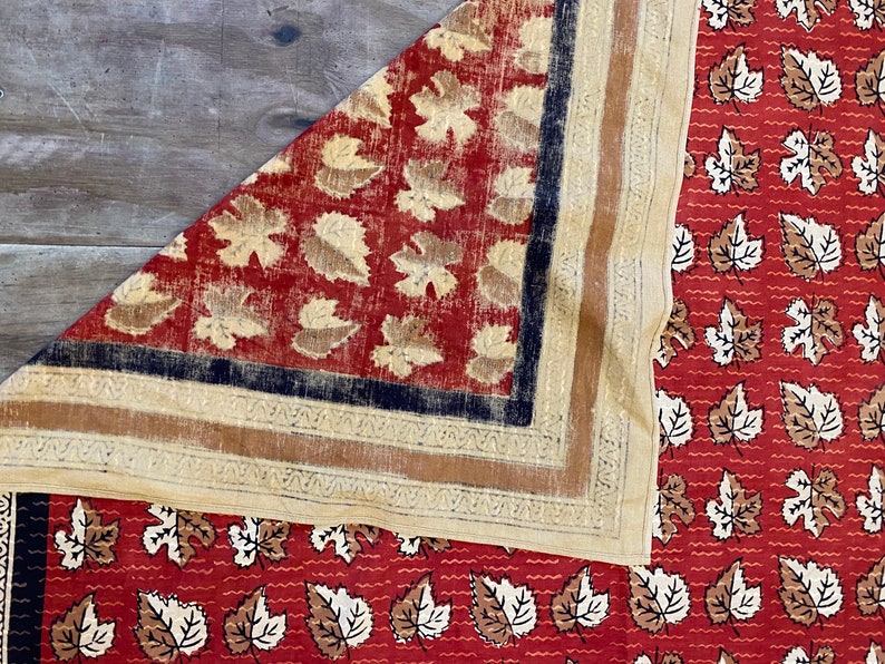 Vintage Large Indian Palampore Block Print Textile - Etsy