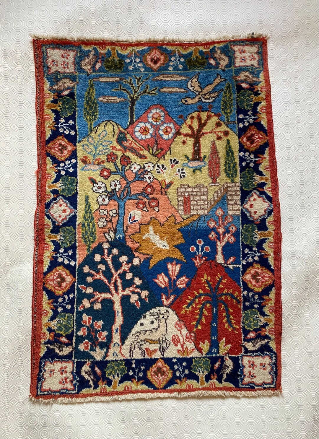 Antique Tab Riz Unusual Hand Woven Little Rug - Etsy