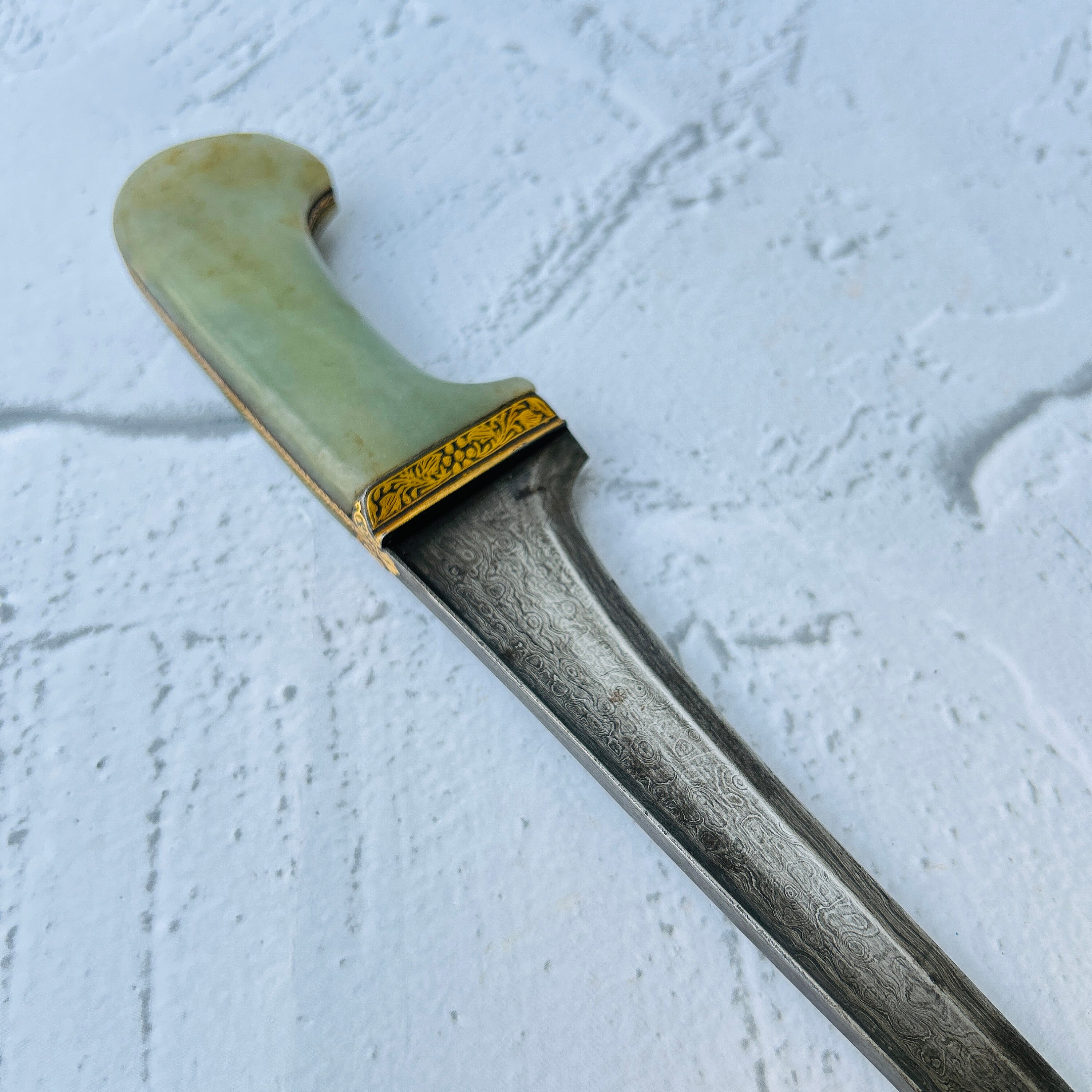 Indian Handcrafted Indo Persian Kard Knife With Precious Jade Stone ...