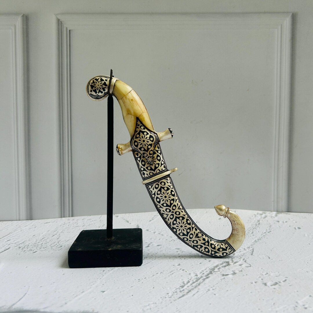 Indian Assorted Ottoman Khanjar Dagger With Silver Koftgari & Damascus ...