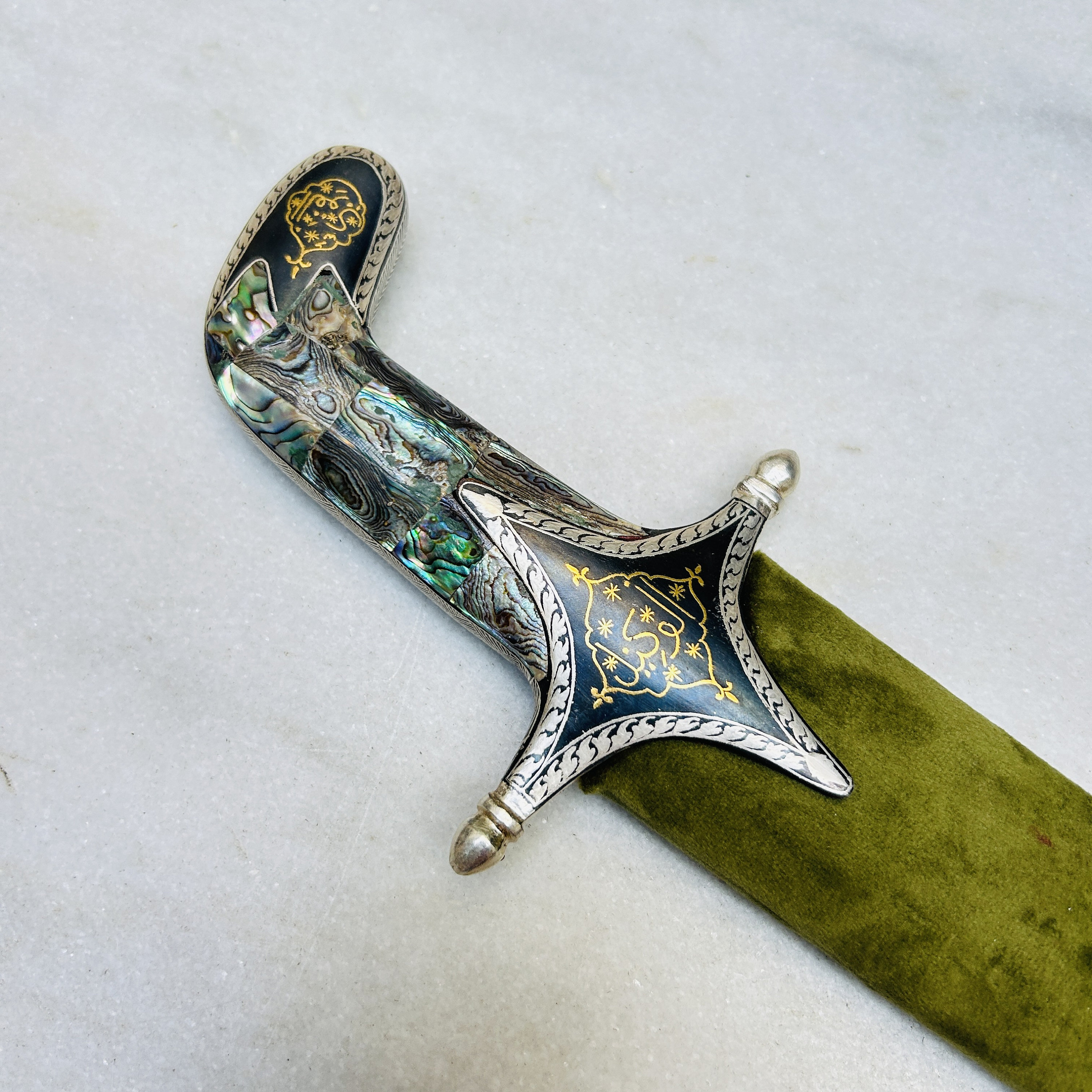 Indian Assorted Shamshir Sword/talwar With Silver Gold Damascening ...