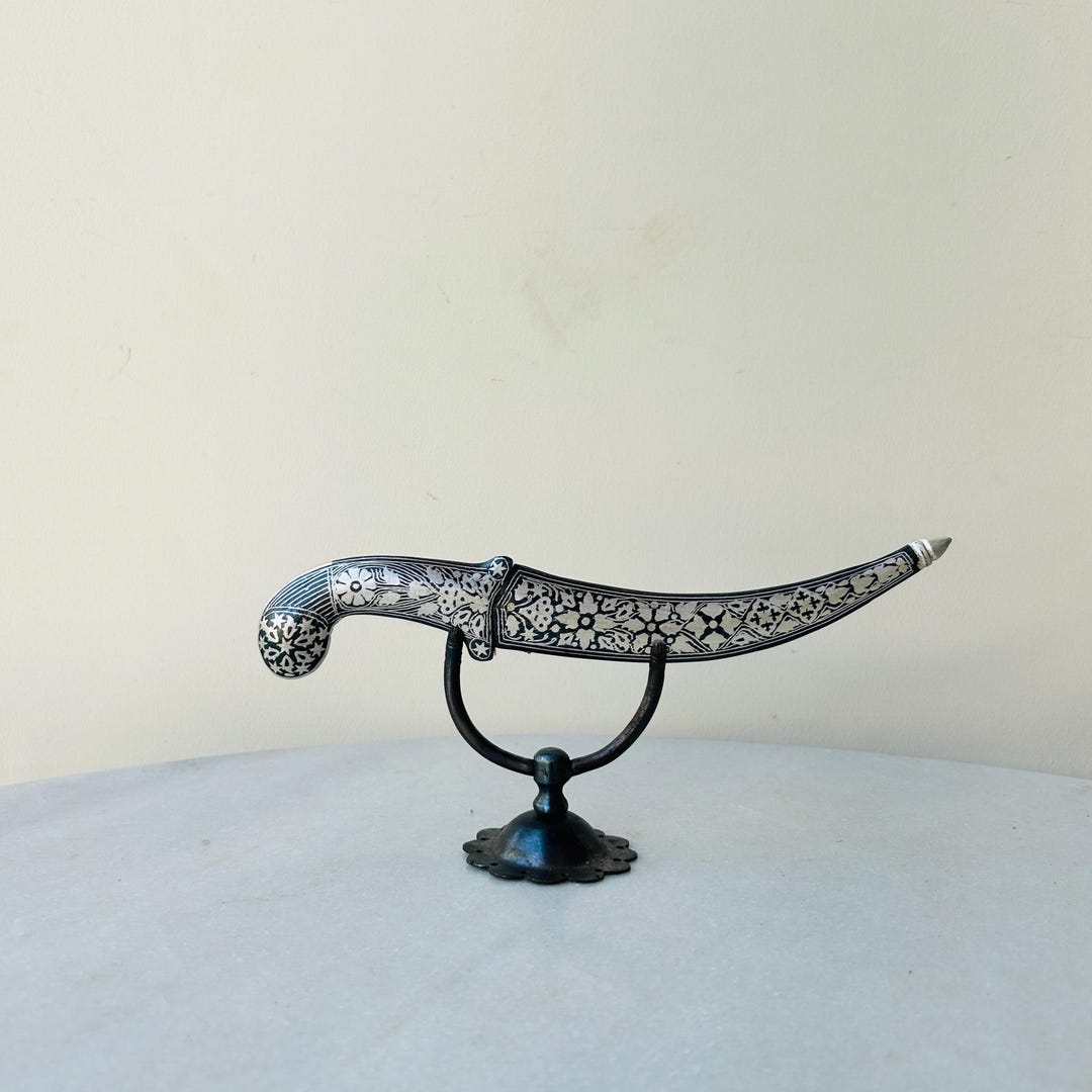 Indian Assorted Indo Persian Dagger With Silver Damascening or Koftgari ...