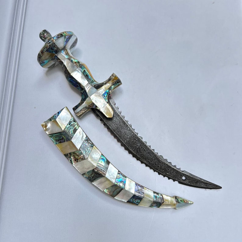 Indian Handcrafted Dagger With Mother of Pearl Chips & Blade With ...