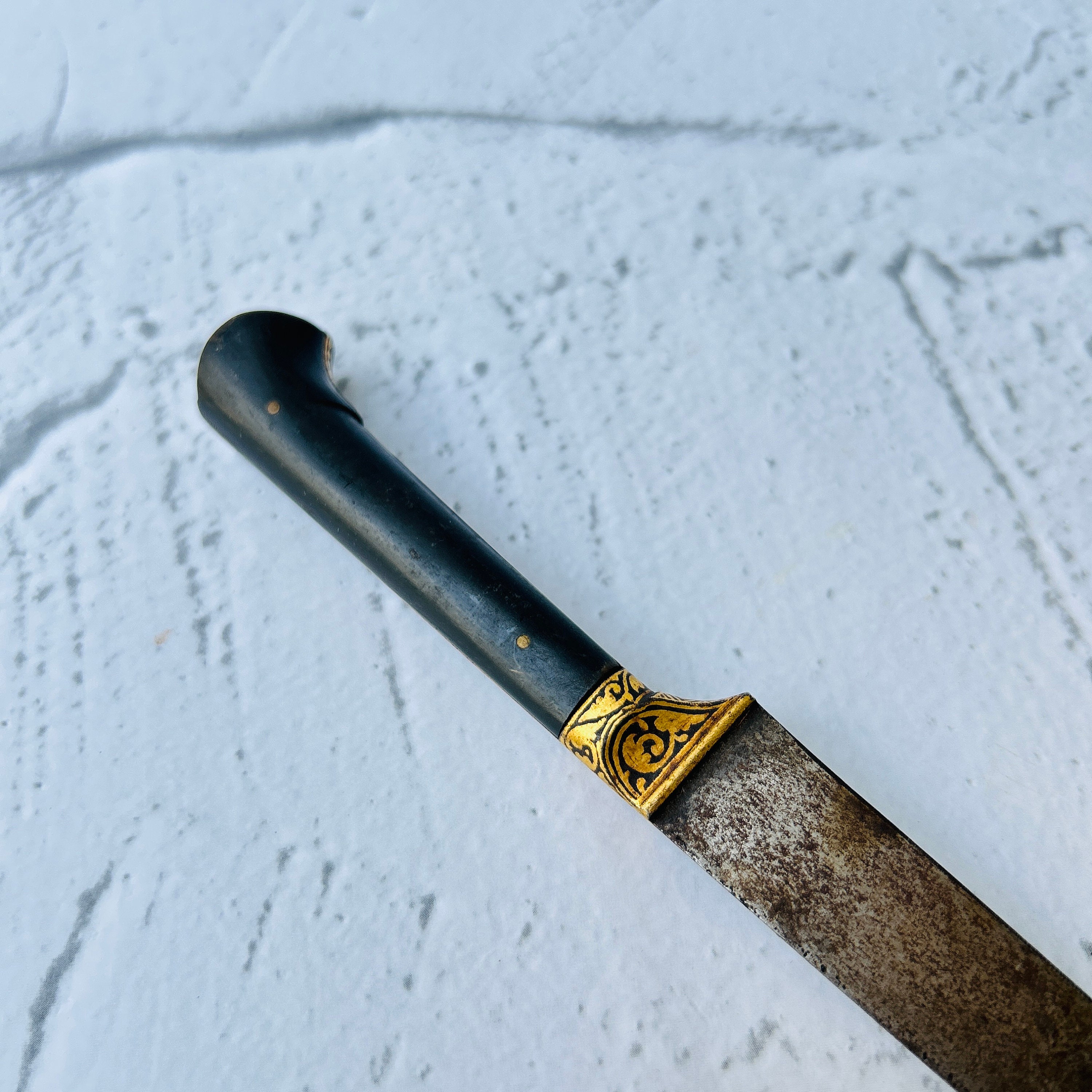 Indian Handcrafted Indo Persian Kard Knife With Buffalo Horn Hand Grip ...