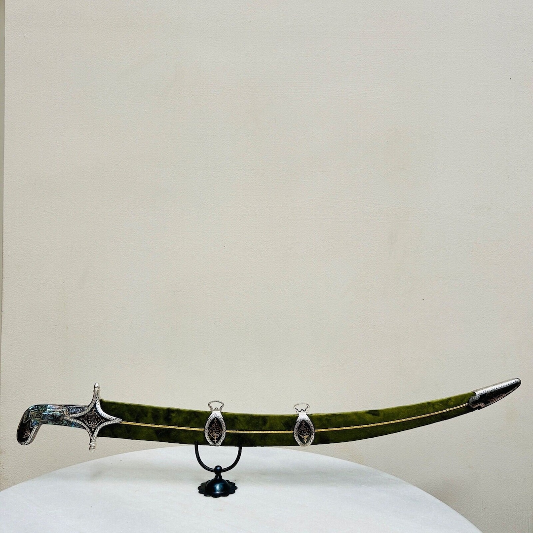 Indian Assorted Shamshir Sword/talwar With Silver Gold Damascening ...