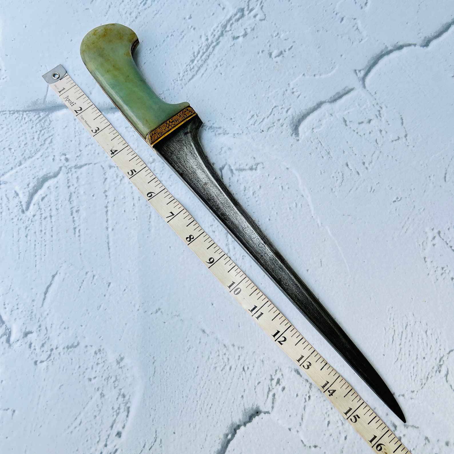 Indian Handcrafted Indo Persian Kard Knife With Precious Jade Stone ...