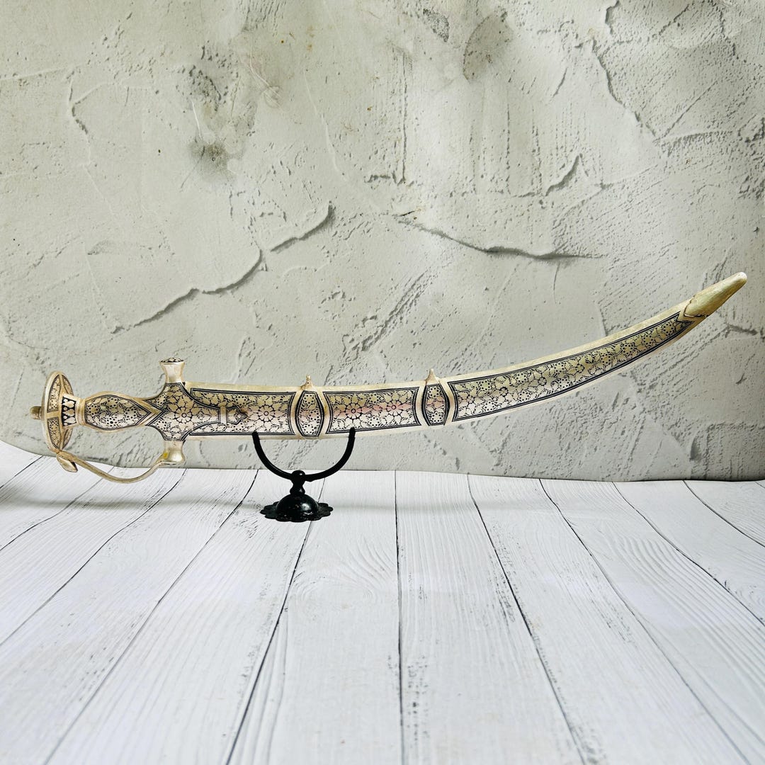 Indian Oriental Mughal Indo Persian Disc Pommel Hand Grip Sword/talwar ...