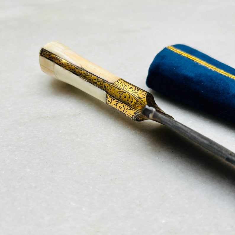 Indian Sikh Indo Persian Bone Hand Grip Jambiya Kard Dagger With ...