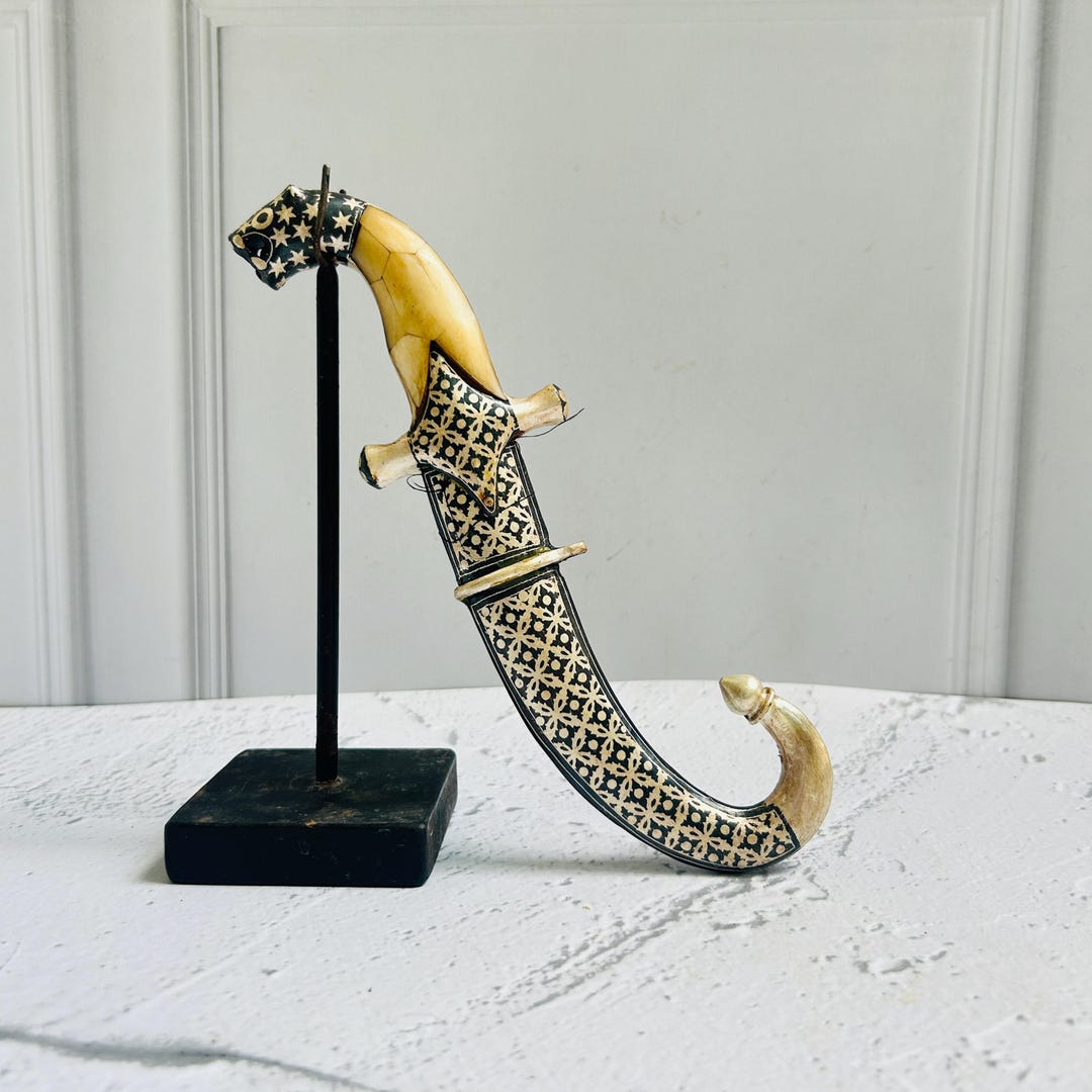 Indian Assorted Ottoman Khanjar Dagger With Silver Koftgari & Damascus ...