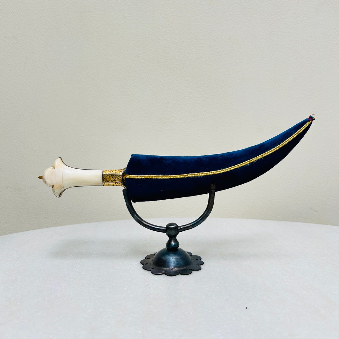 Indian Sikh Indo Persian Bone Hand Grip Jambiya Kard Dagger With ...
