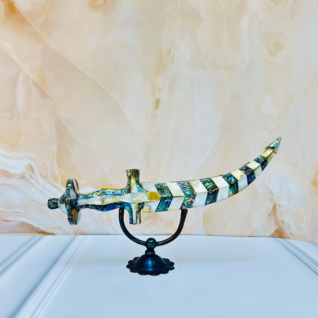 Indian Handcrafted Dagger With Mother of Pearl Chips & Blade With ...