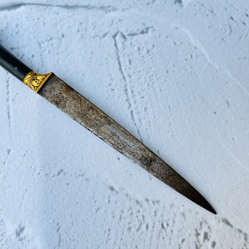 Indian Handcrafted Indo Persian Kard Knife With Buffalo Horn Hand Grip ...