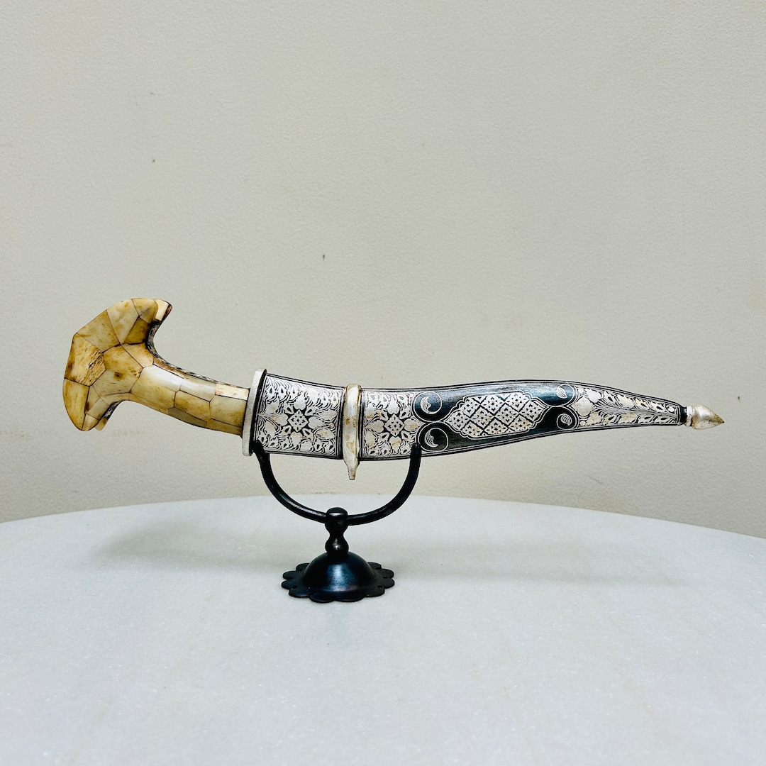 Indian Assorted Crown Head Oriental Indo Persian Dagger Silver ...