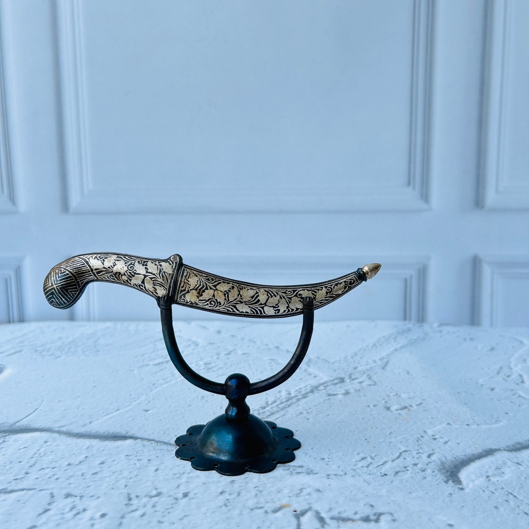 Indian Assorted Indo Persian Dagger With Silver Damascening or Koftgari ...