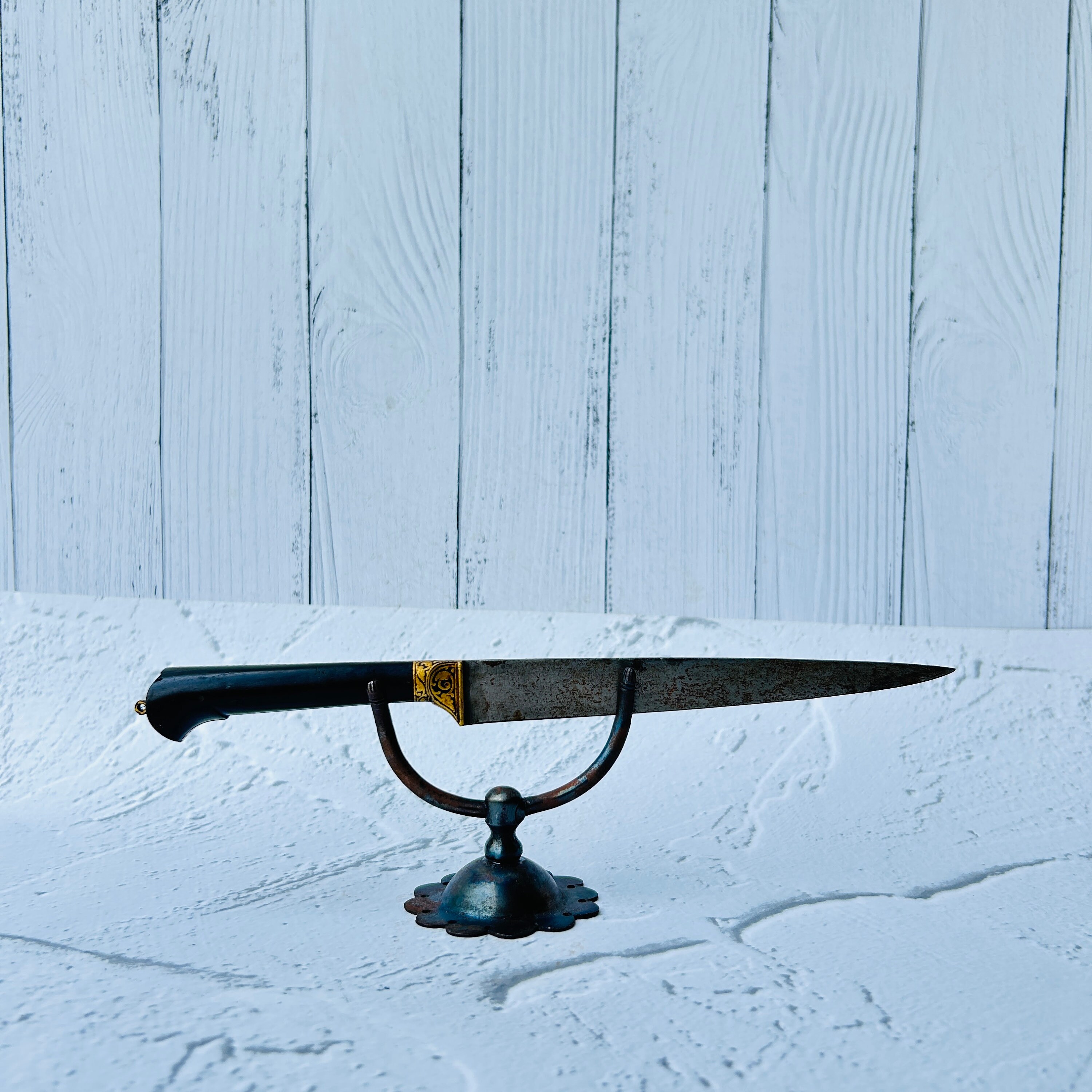 Indian Handcrafted Indo Persian Kard Knife With Buffalo Horn Hand Grip ...