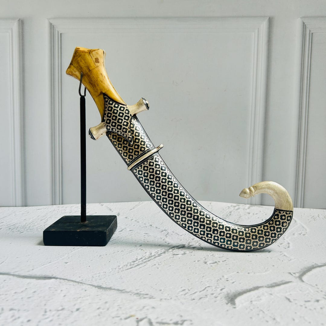Indian Assorted Ottoman Khanjar Dagger With Silver Koftgari & Damascus ...