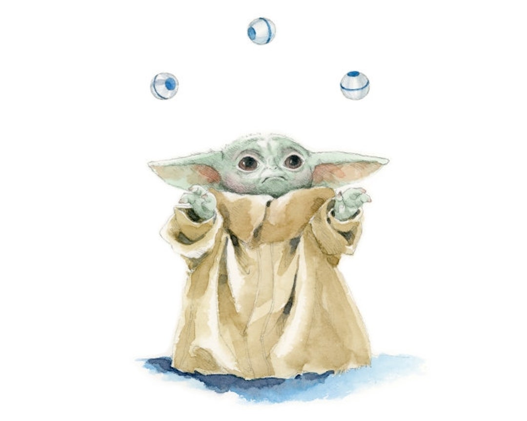 Baby Yoda Art Print Grogu Nursery Art Star Wars Poster May the 4th Be ...