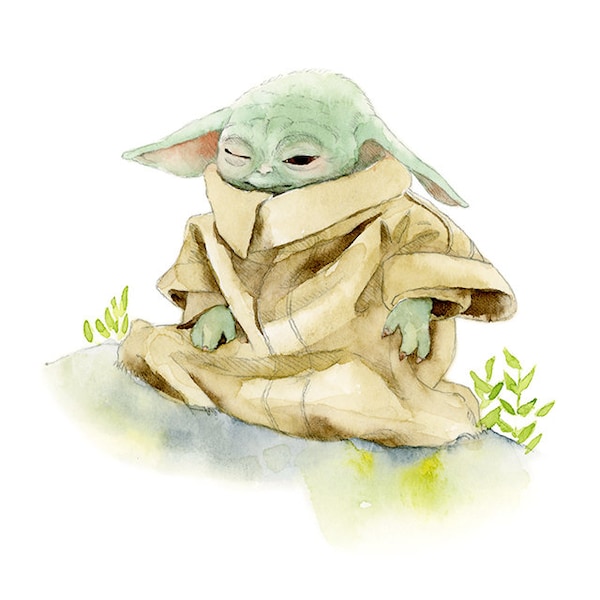Grogu Meditating - Etsy