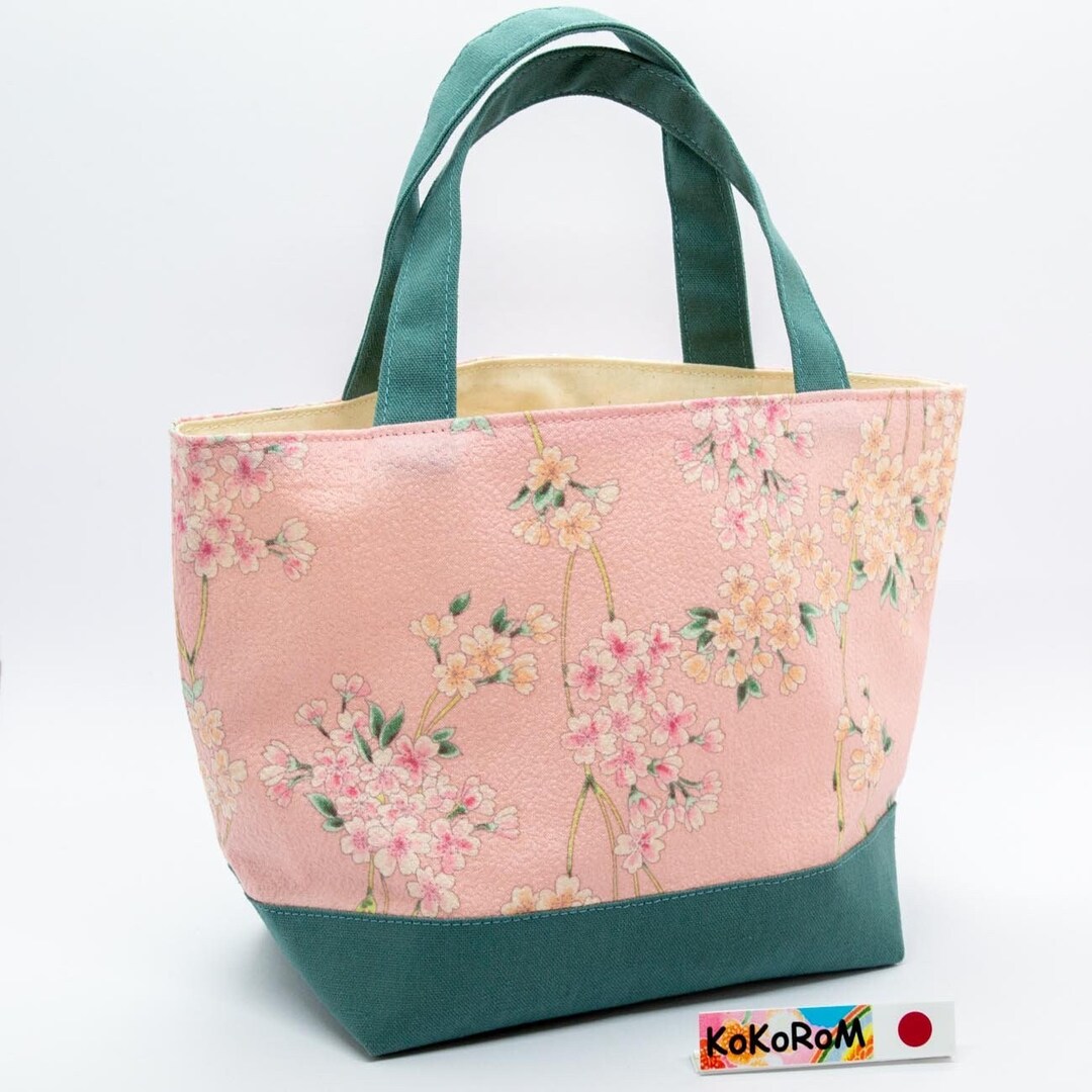 Japanese Sakura Mini Tote Bag / Handmade Gift Cherry Blossom Hanami ...