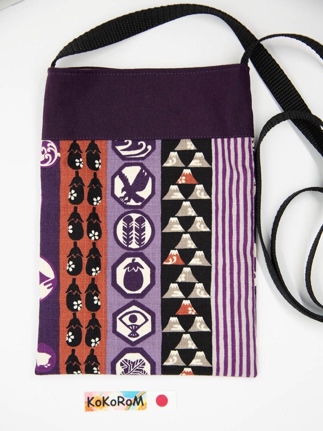 Japanese Cross Body Bag Sacoche / Unique Handmade Gift Family Crests ...