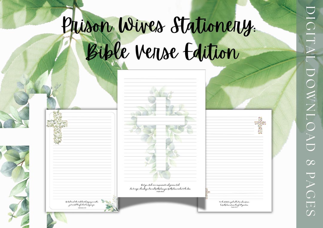 Bible Verse Stationery: Prison Wife Letter Writing Set (digital ...