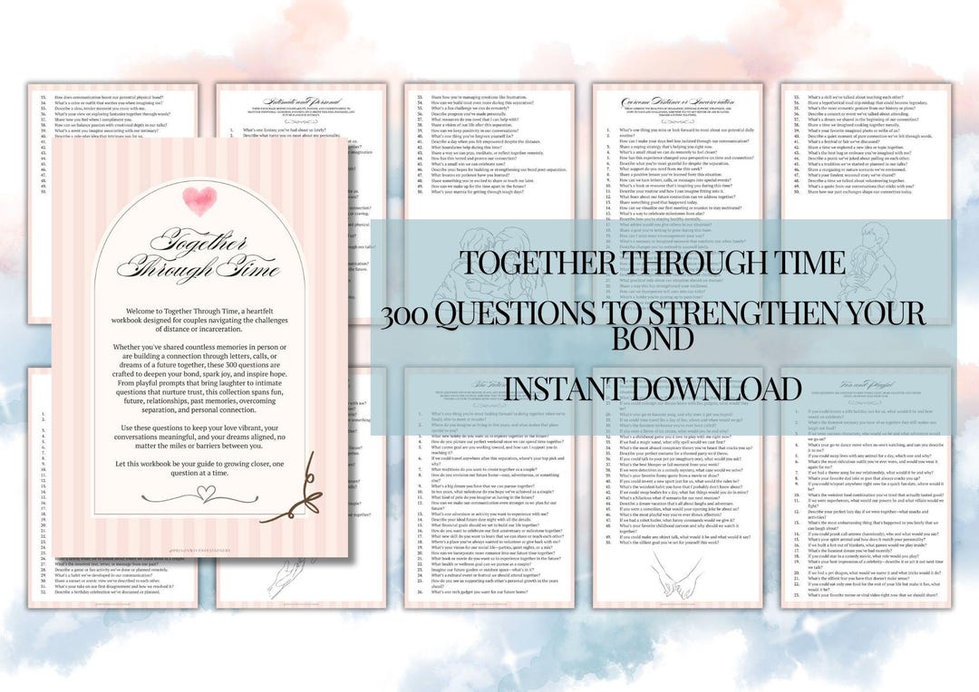 Prison Wives Workbook | 300 Relationship Questions (digital PDF) - Etsy
