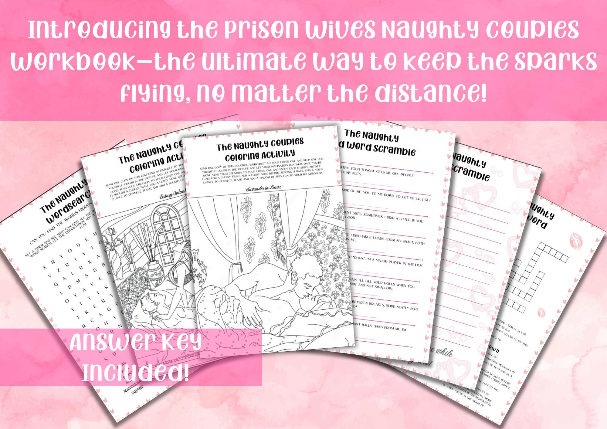 Prison Wives Naughty Couples Workbook / Prison Wives Stationery / Spicy ...