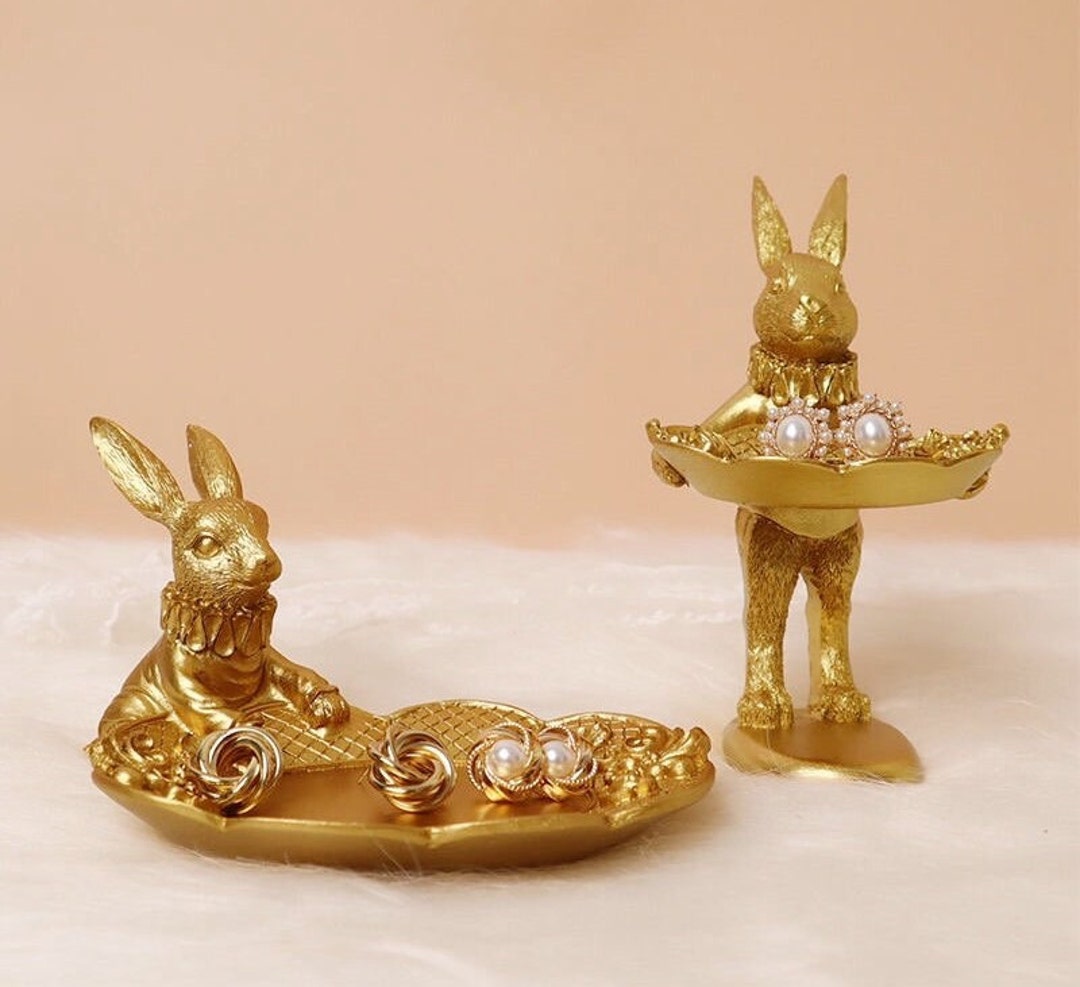 Bunny Vintage Jewelry Display Stand Rabbit European Holder - Etsy